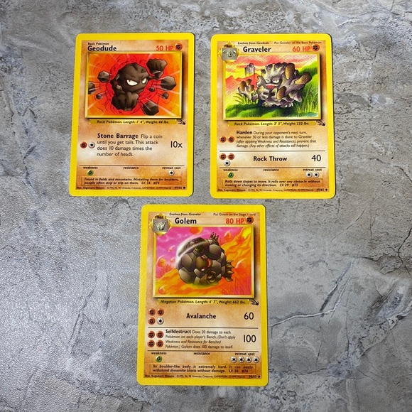Pokemon | Toys | Pokmon Geodude Evolution Card Bundle | Poshmark